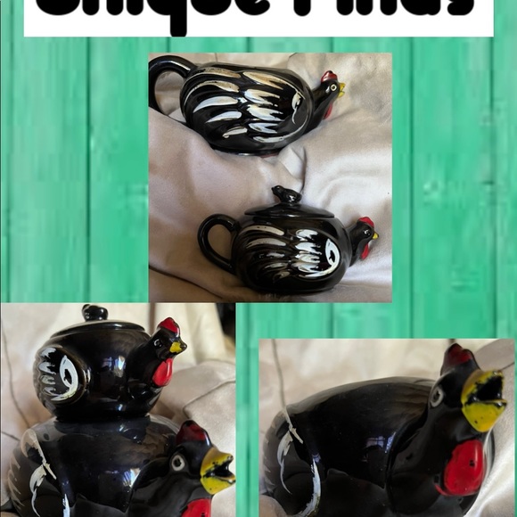Kitchen | Vintage Japan Redware Stacking Chicken Tea Set Creamer W Tea ...